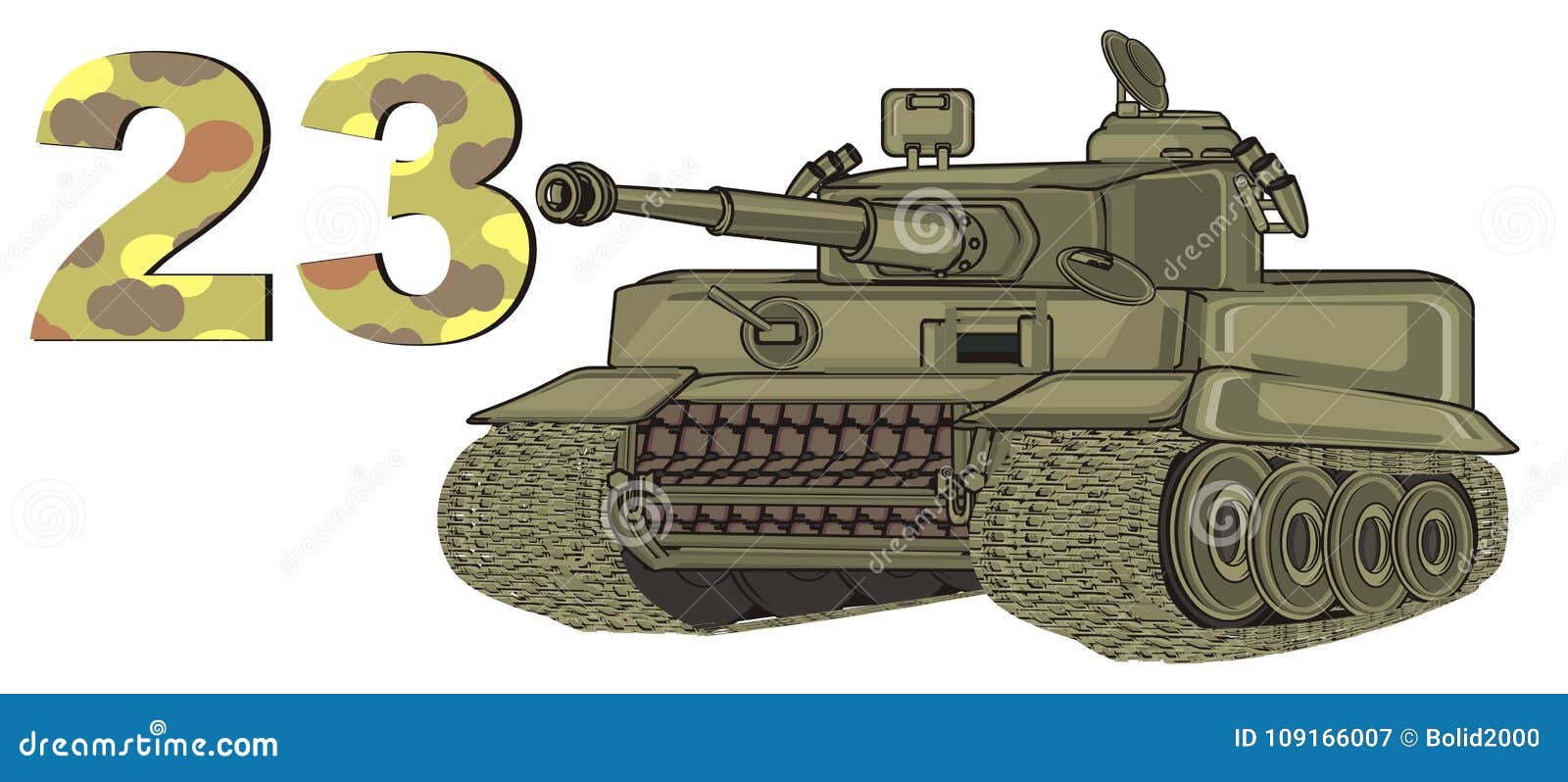 Tank and numbers stock illustration. Illustration of shooting - 109166007