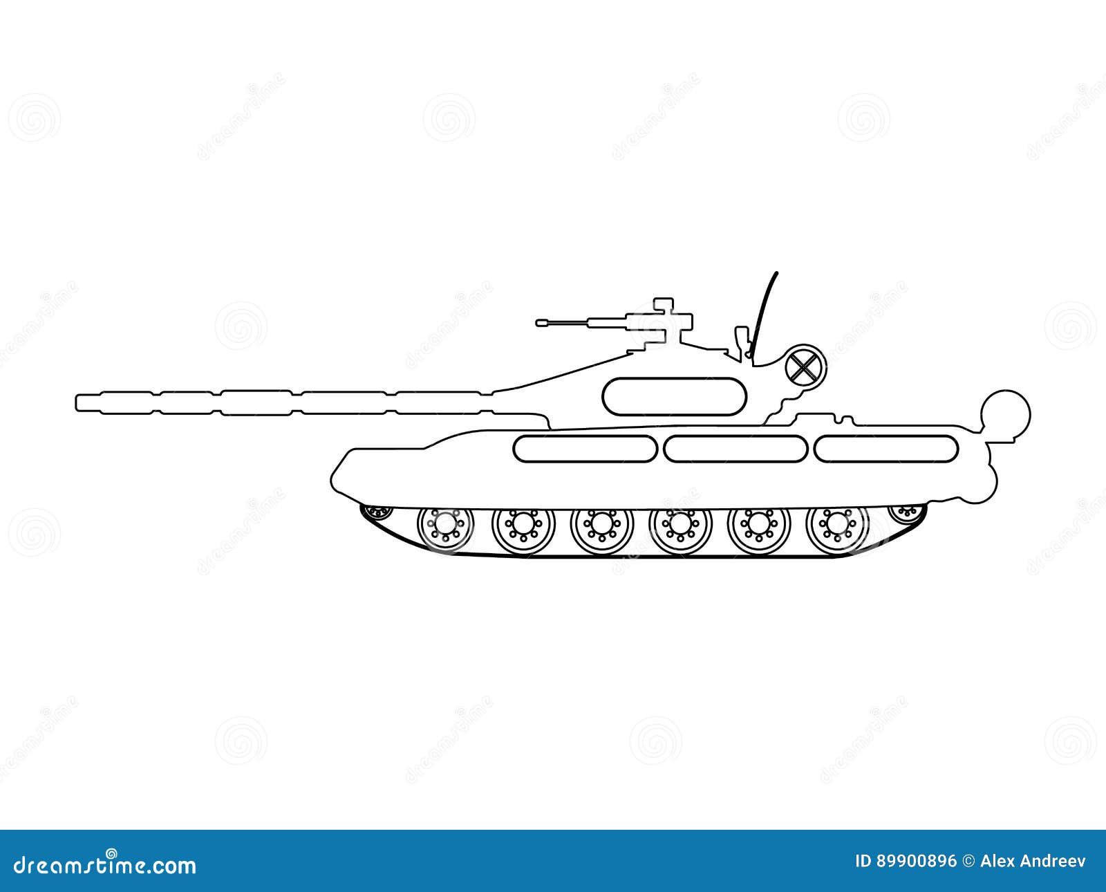 Tank Outline. Military Equipment Icon Stock Vector - Illustration of ...