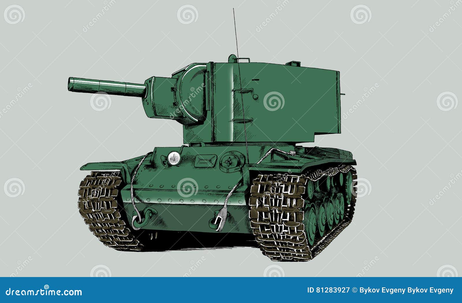 The Tank is Painted with Ink Stock Illustration - Illustration of ...