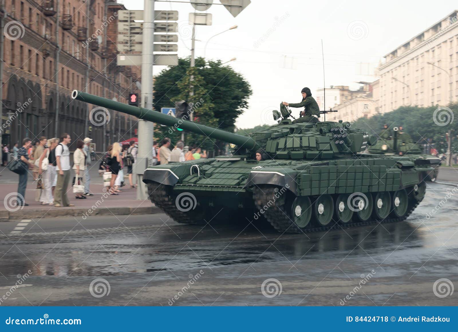 Tank on the Parade in Minsk, Belarus Editorial Stock Photo - Image of ...