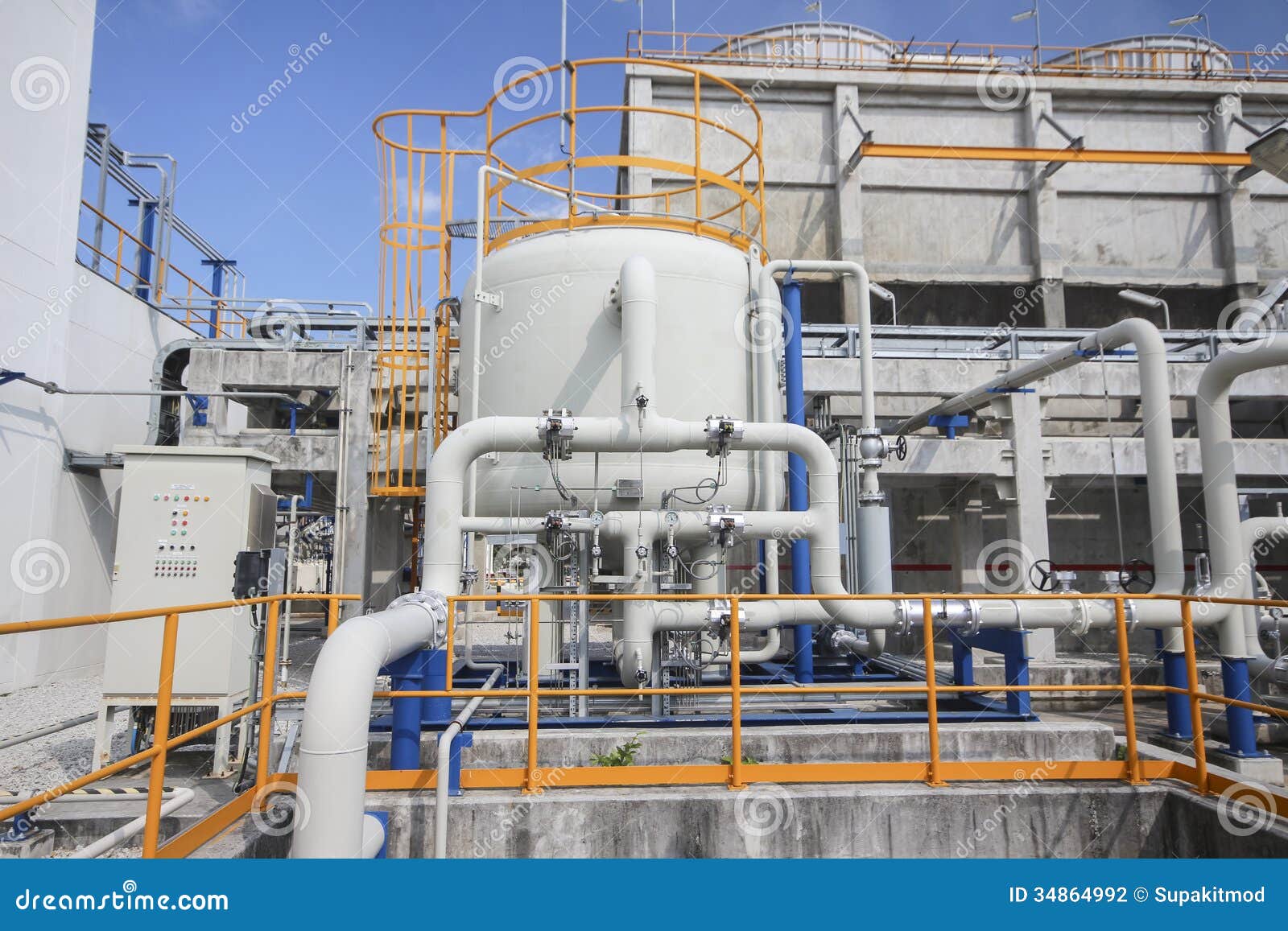 Tank with pipe line stock photo. Image of line, tanks - 34864992