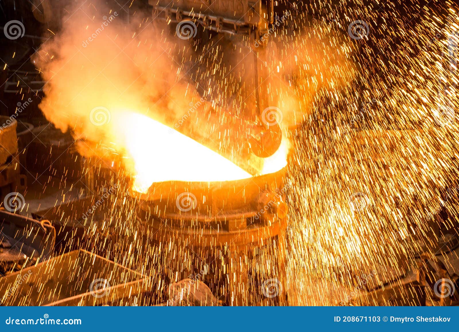 Liquid Steel In The Tanks Royalty-Free Stock Photography ...