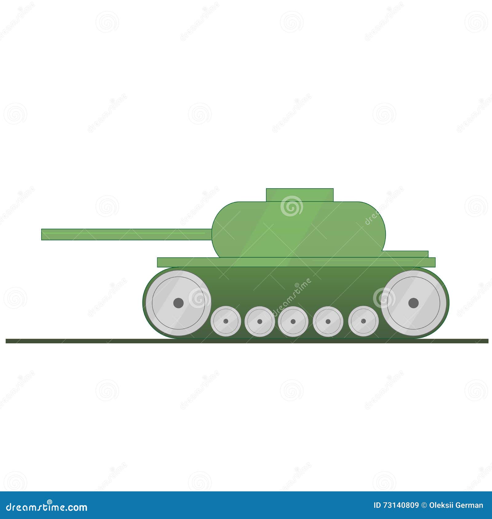 Tank Green Khaki Cartoon Illustration | CartoonDealer.com #59265577