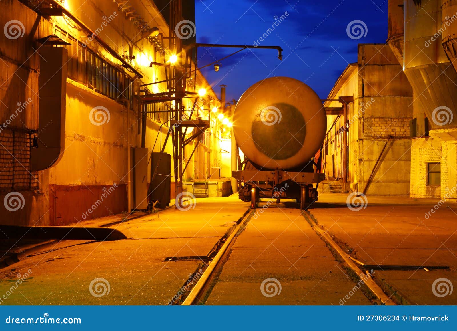 The Tank with Reagents on the Terminal of Chemical Stock Photo - Image ...