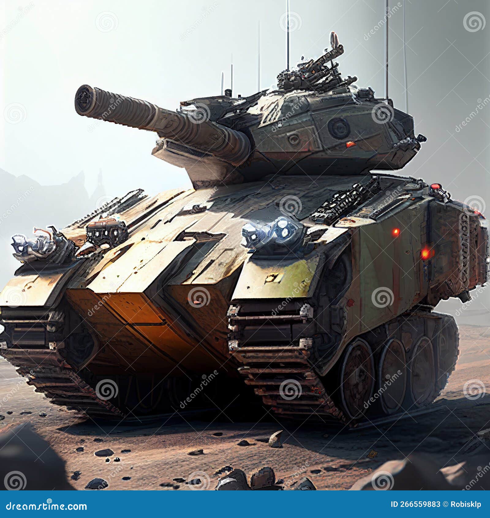 Tank from Real Time Strategy Game Stock Illustration - Illustration of ...