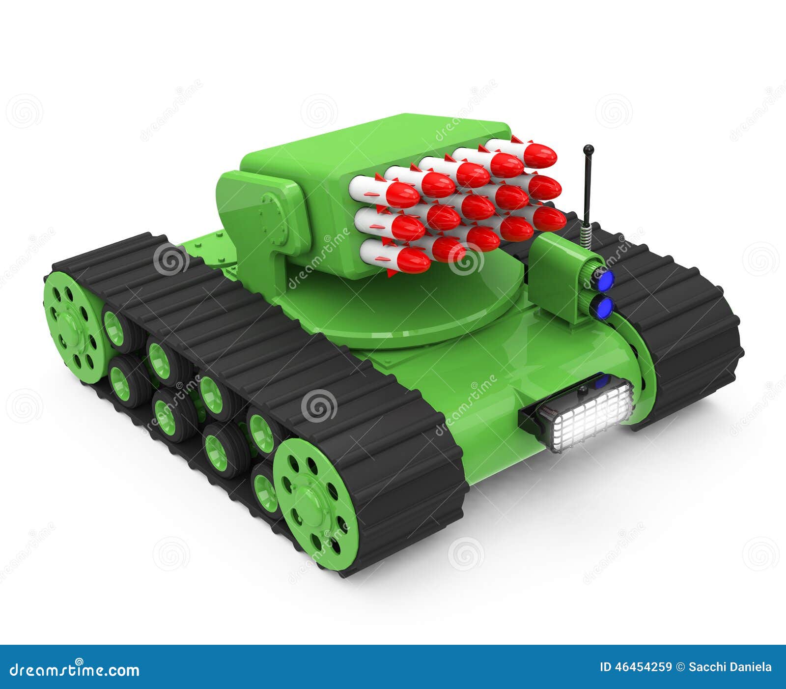 Tank with rockets stock illustration. Illustration of army - 46454259