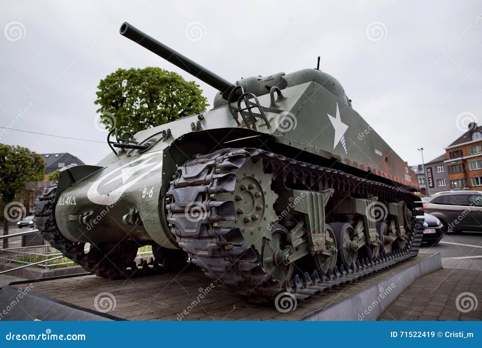 Tank from the Second World War Near Bastogne, Belgium Editorial Stock ...