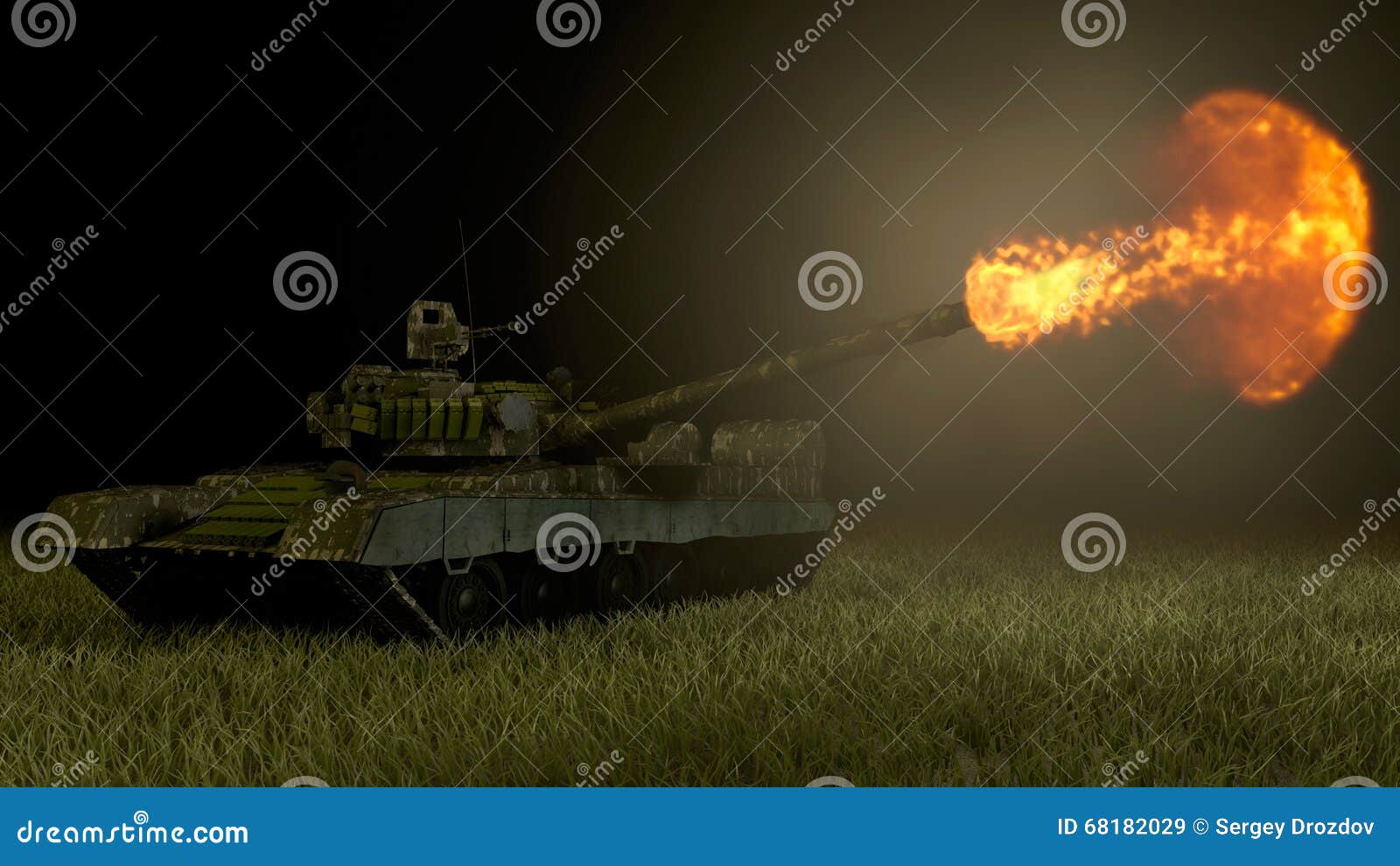 Tank shot stock illustration. Illustration of conflict - 68182029