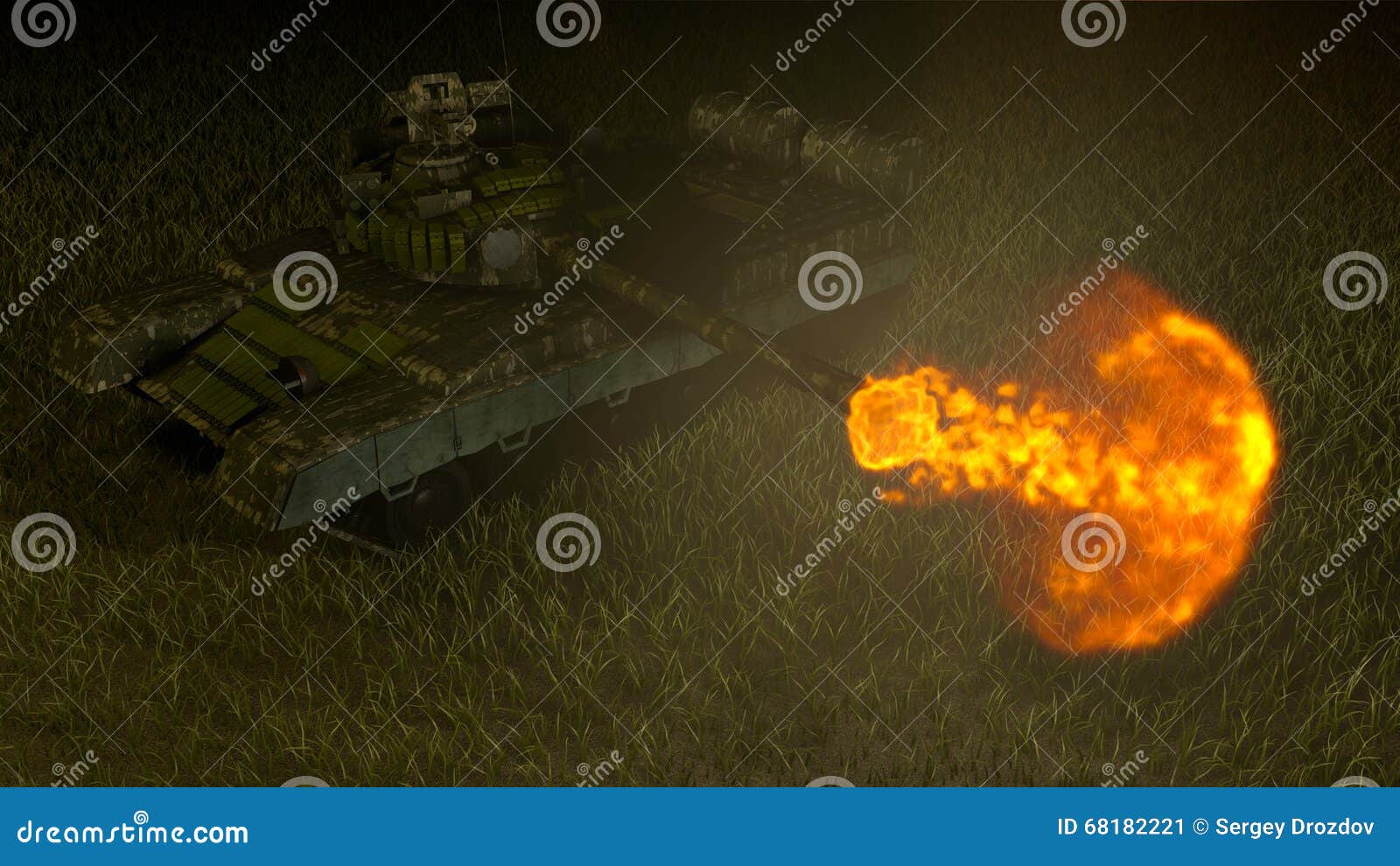 Tank shot stock illustration. Illustration of battle - 68182221