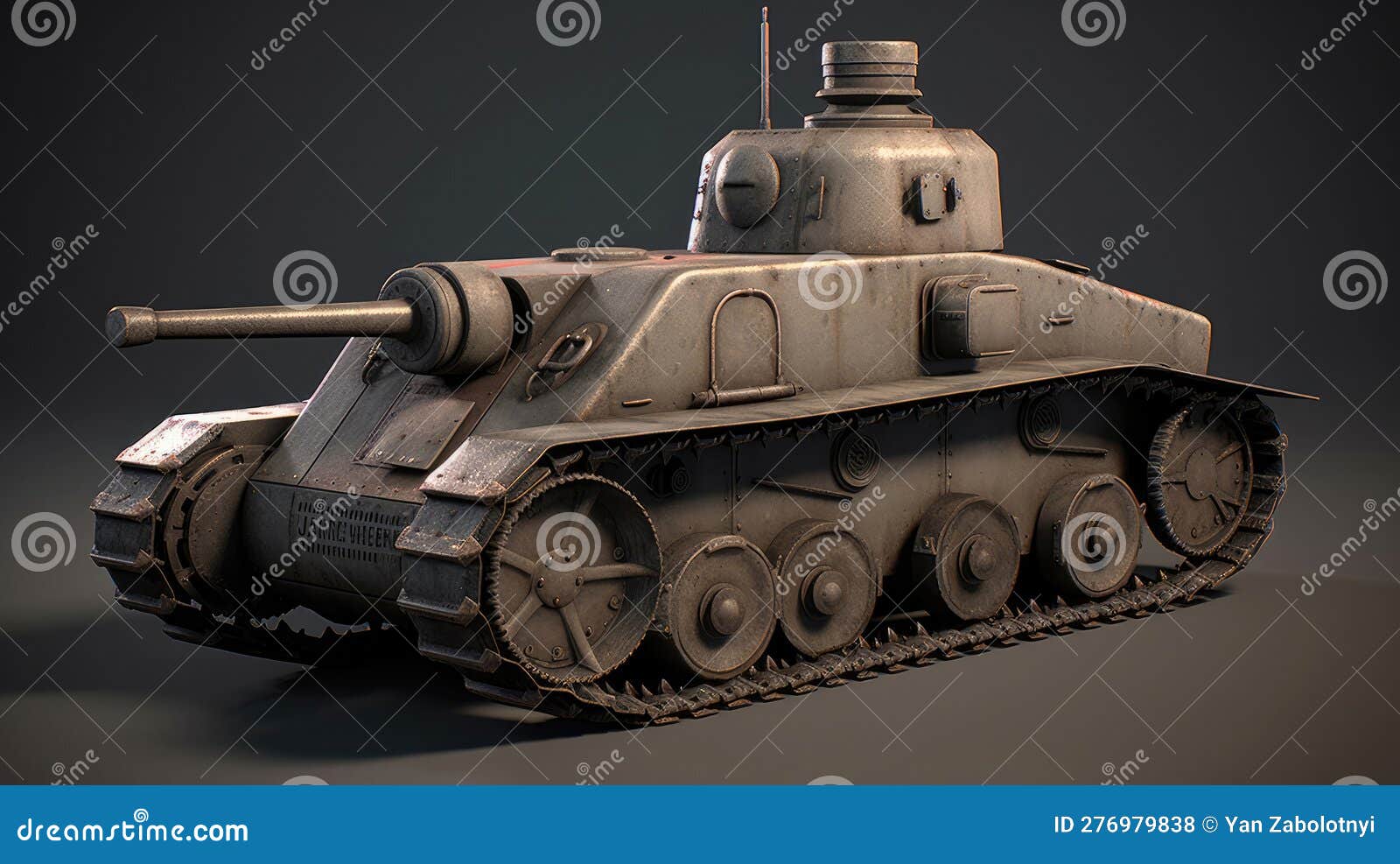 A Tank With A Sleek Grey Finish And A Turret. Generative AI Stock ...