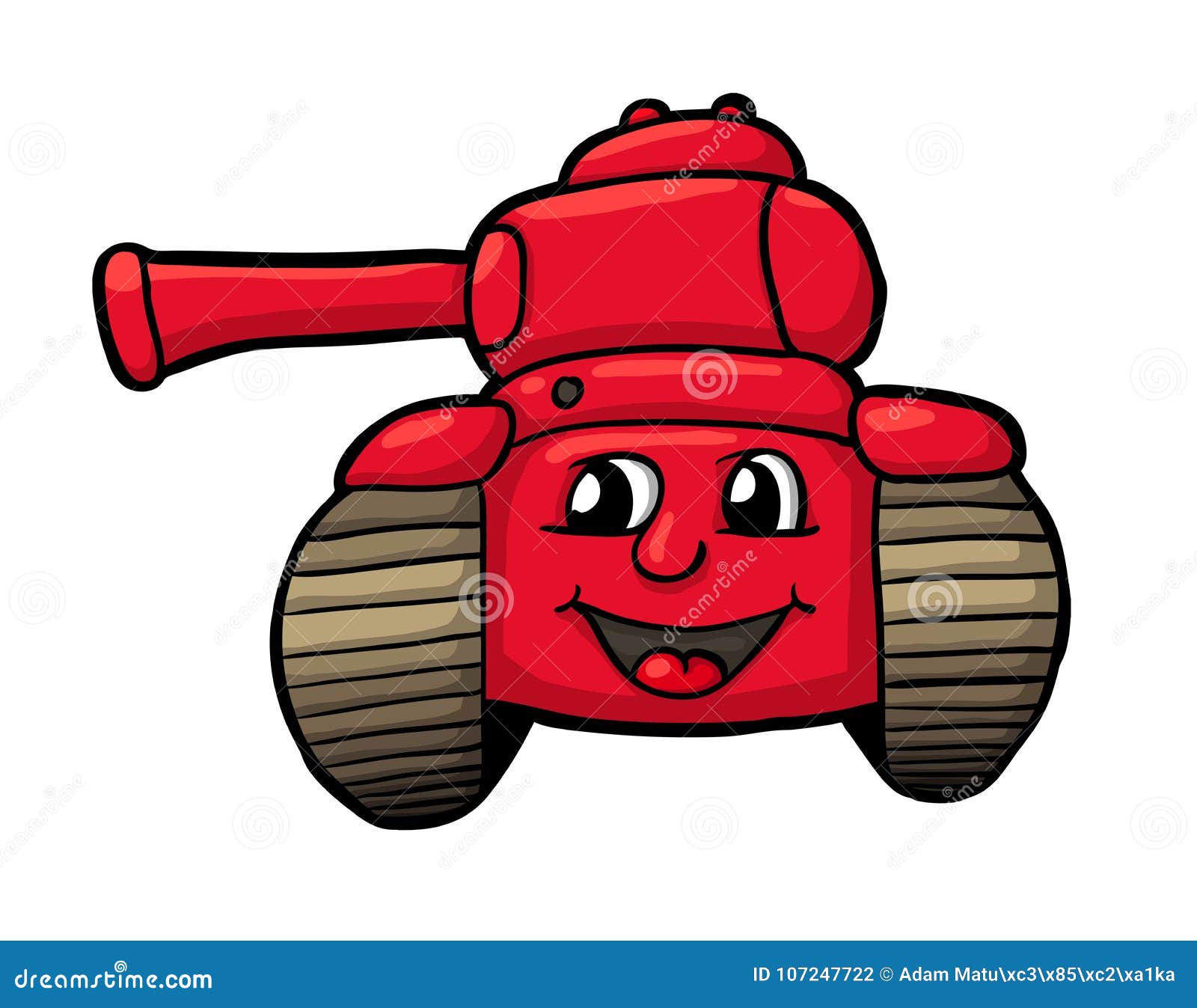 Tank with smile stock vector. Illustration of vector - 107247722