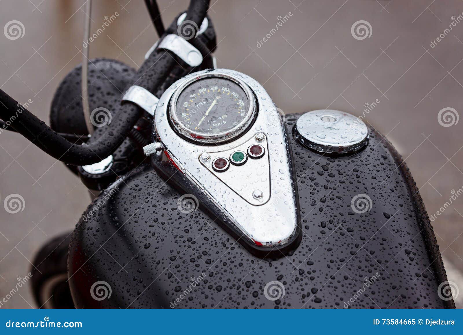 Tank with Speedometer with Warning Lights Stock Image - Image of chrome ...