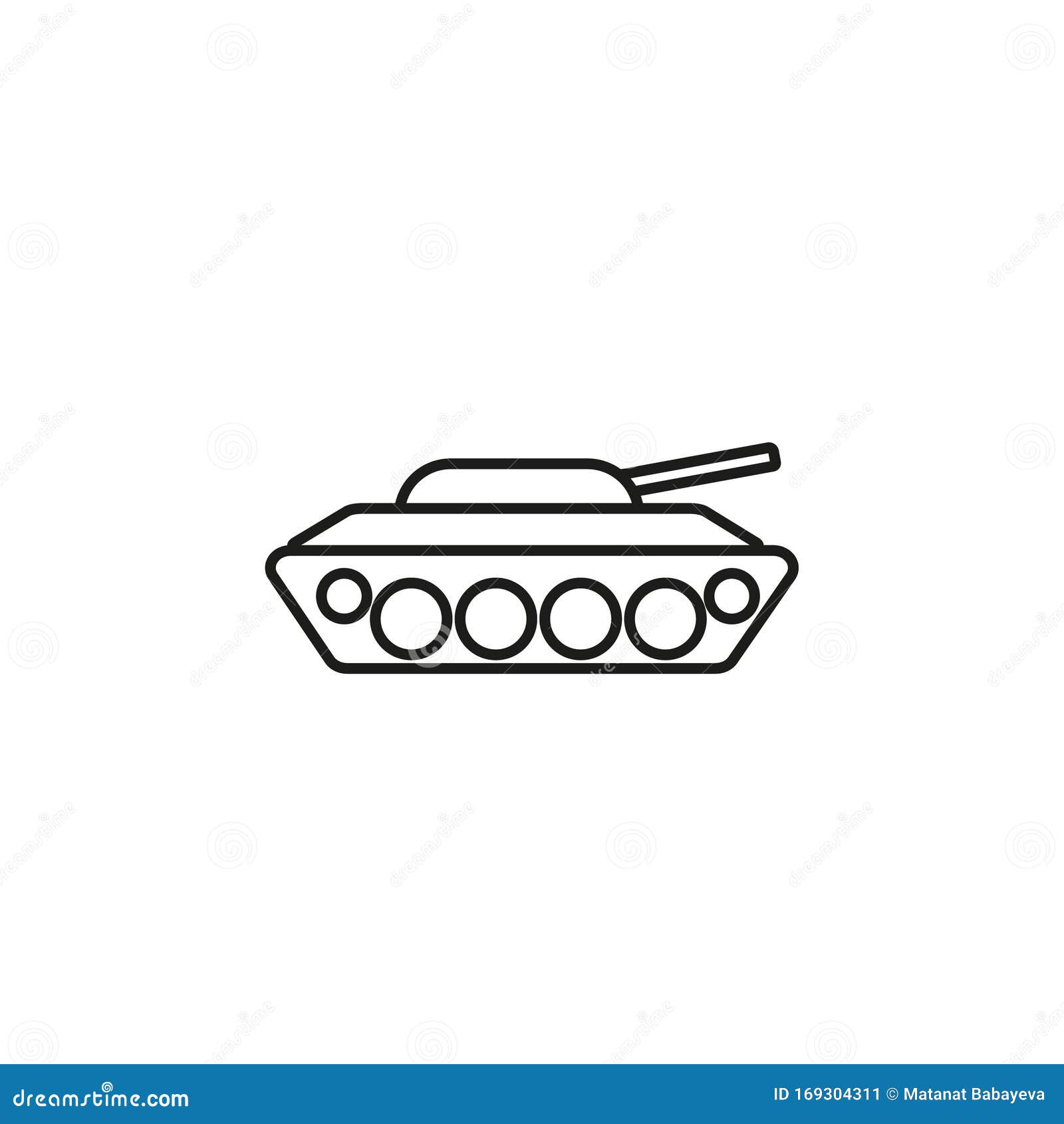 Tank-Symbol Tank-Linear-Symboldesign Aus Der Army-Sammlung Stock ...