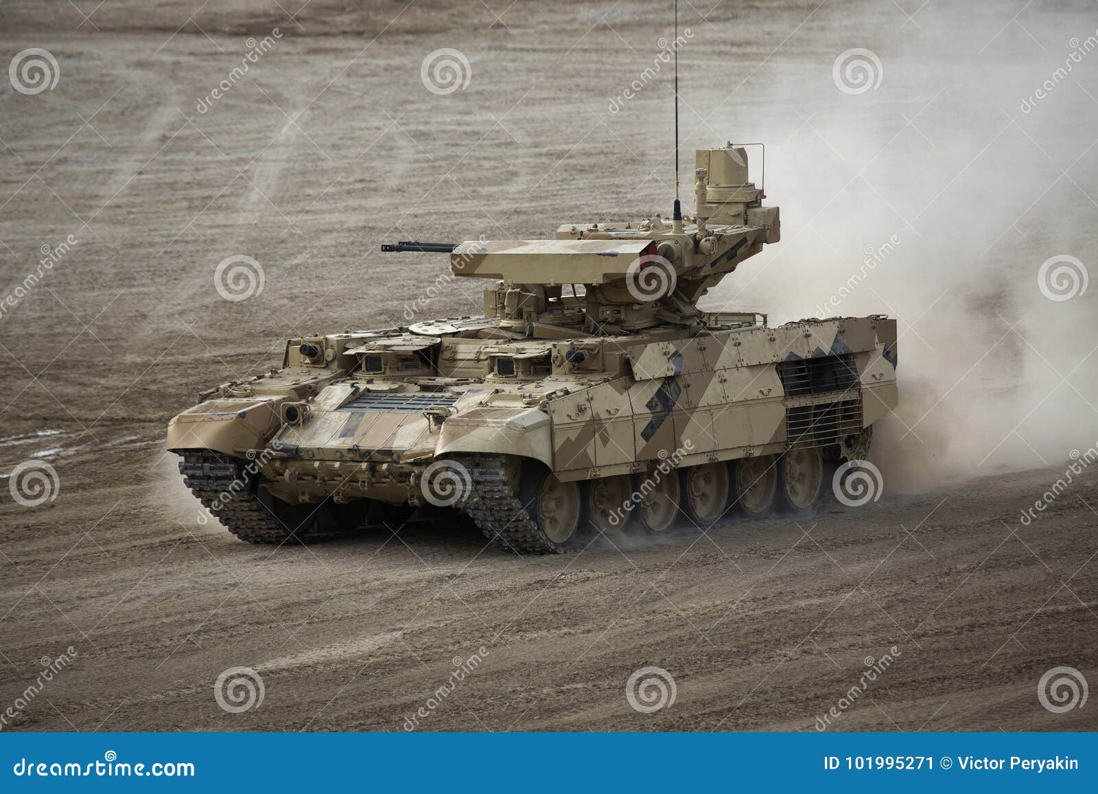 Tank `Terminator` in Battle Stock Image - Image of warship, army: 101995271