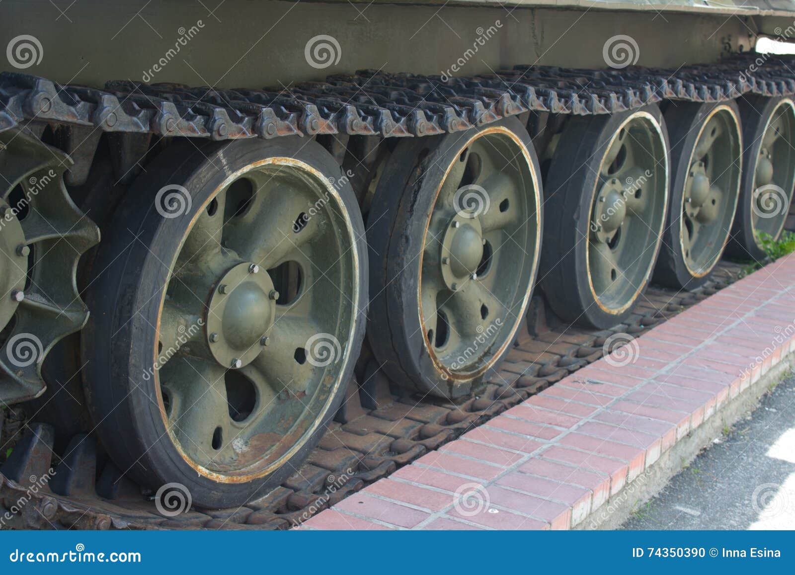 Tank`s Track-layer. Monstrous Armored Caterpillar. Stock Photography ...