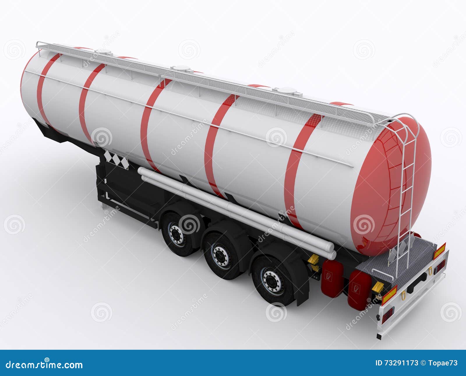 Tank Trailer For The Transport Of Radioactive Waste. Radioactive Waste ...