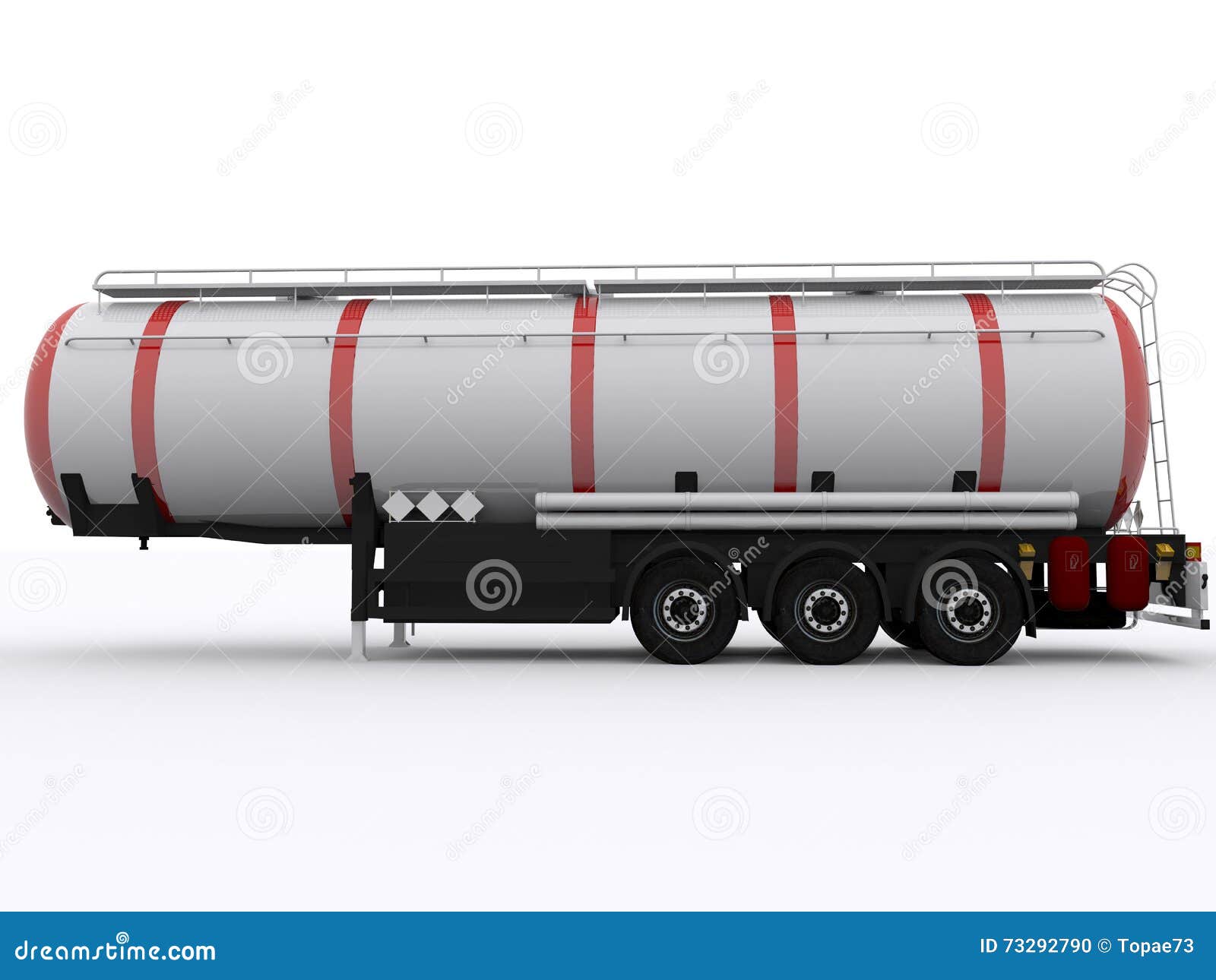 Tank Trailer For The Transport Of Radioactive Waste. Radioactive Waste ...