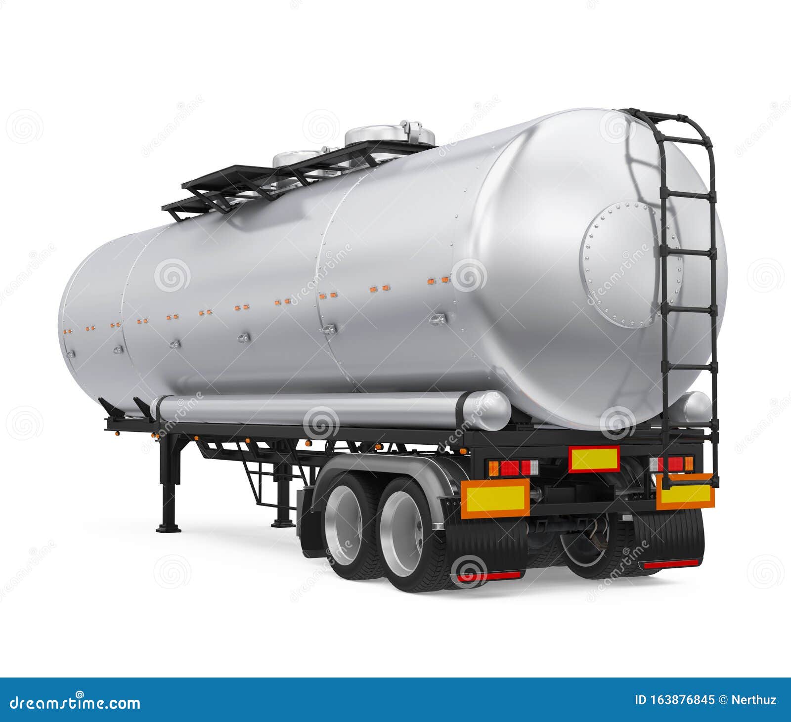 Tank Trailer For The Transport Of Radioactive Waste. Radioactive Waste ...