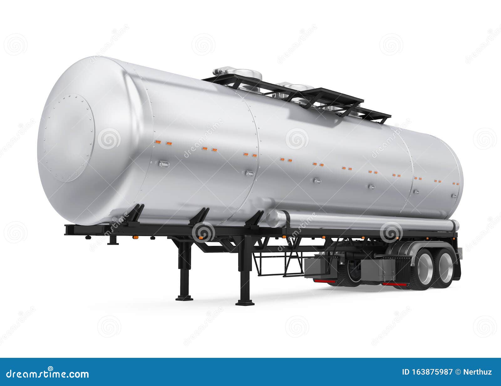 Tank Trailer For The Transport Of Radioactive Waste. Radioactive Waste ...