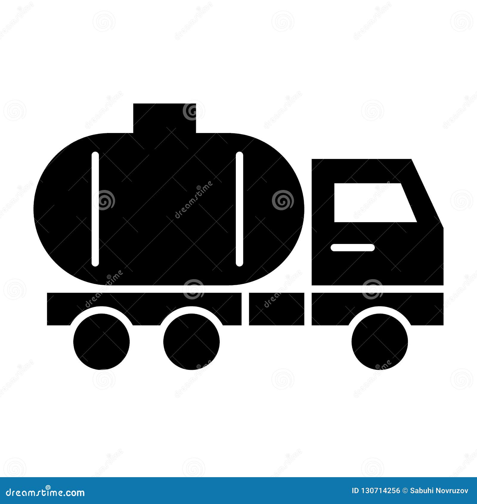 Tank Truck Solid Icon. Tanker Truck Vector Illustration Isolated On ...