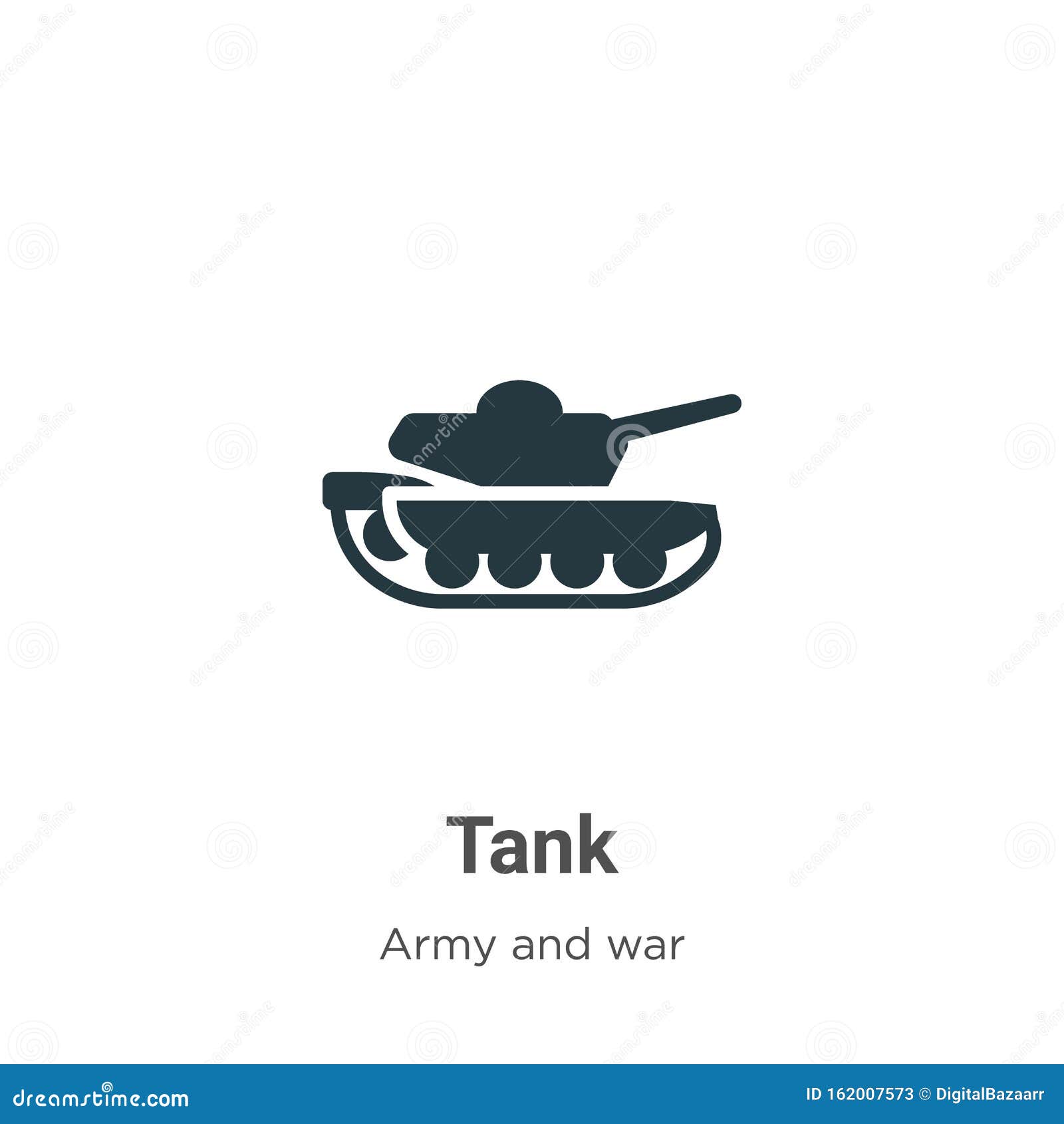 Tank Vector Icon on White Background. Flat Vector Tank Icon Symbol Sign ...