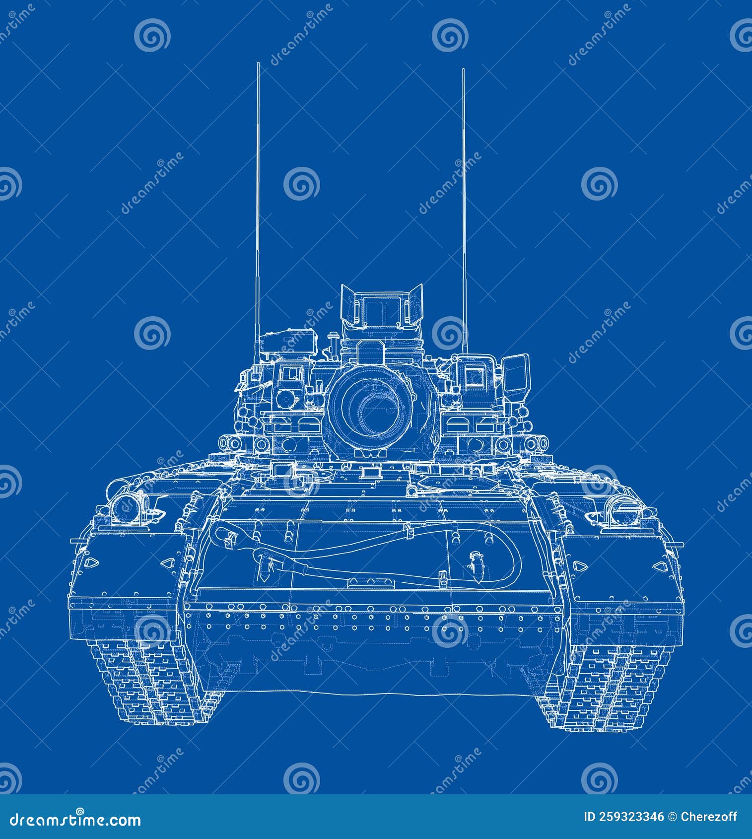 Tank. Vector Rendering of 3d Stock Vector - Illustration of engine ...