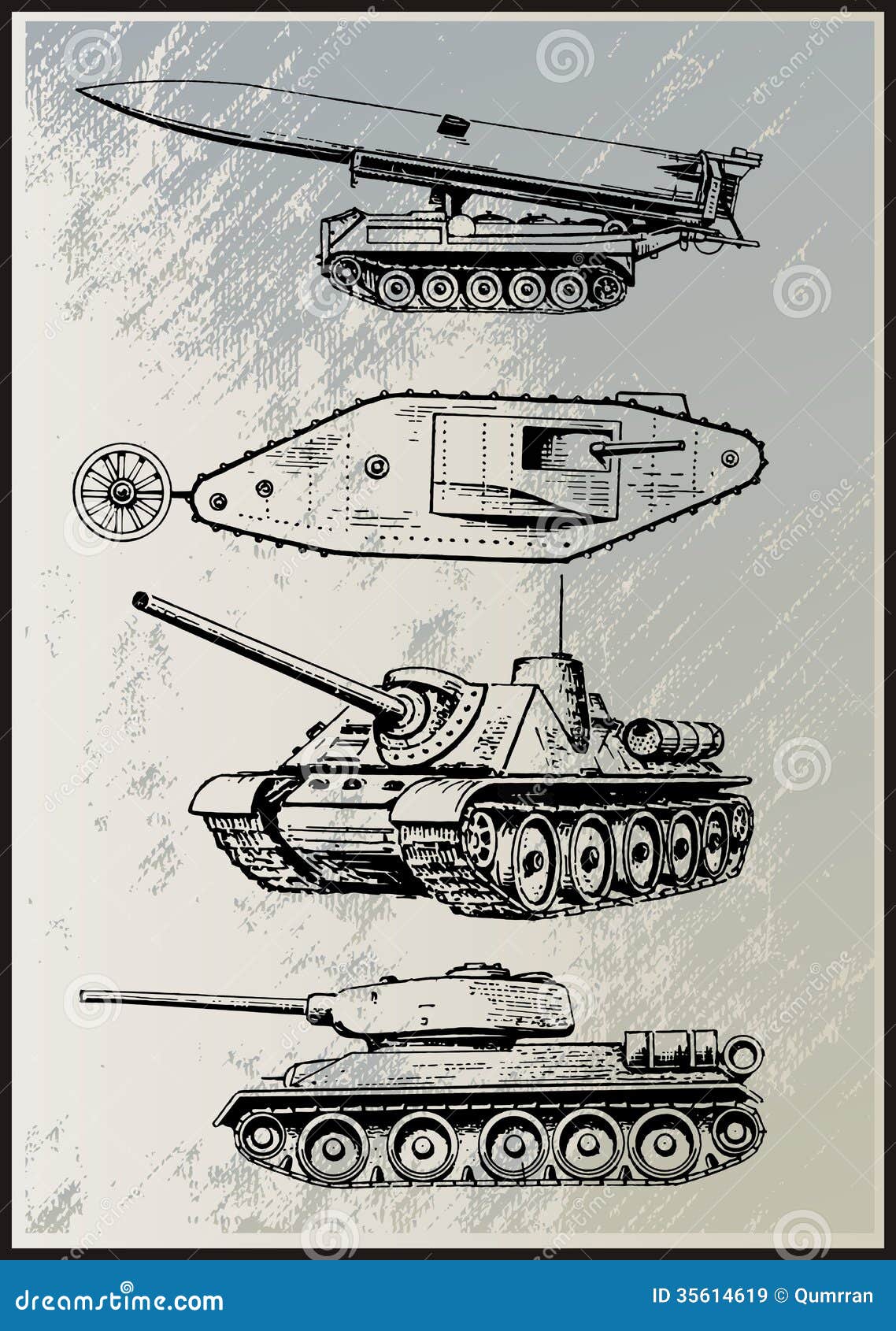 Tank Vector Set stock vector. Illustration of vector - 35614619