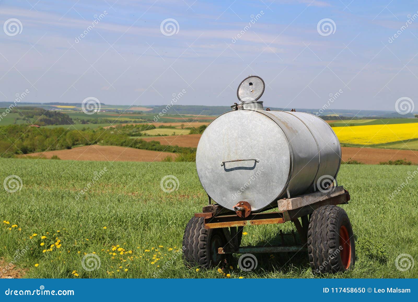 Tank with Water in the Field Stock Photo - Image of farming, outdoor ...