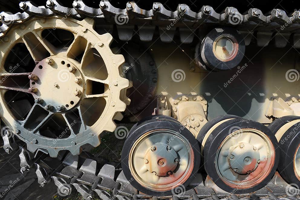 Tank wheels stock photo. Image of vehicle, machinery, transportation ...