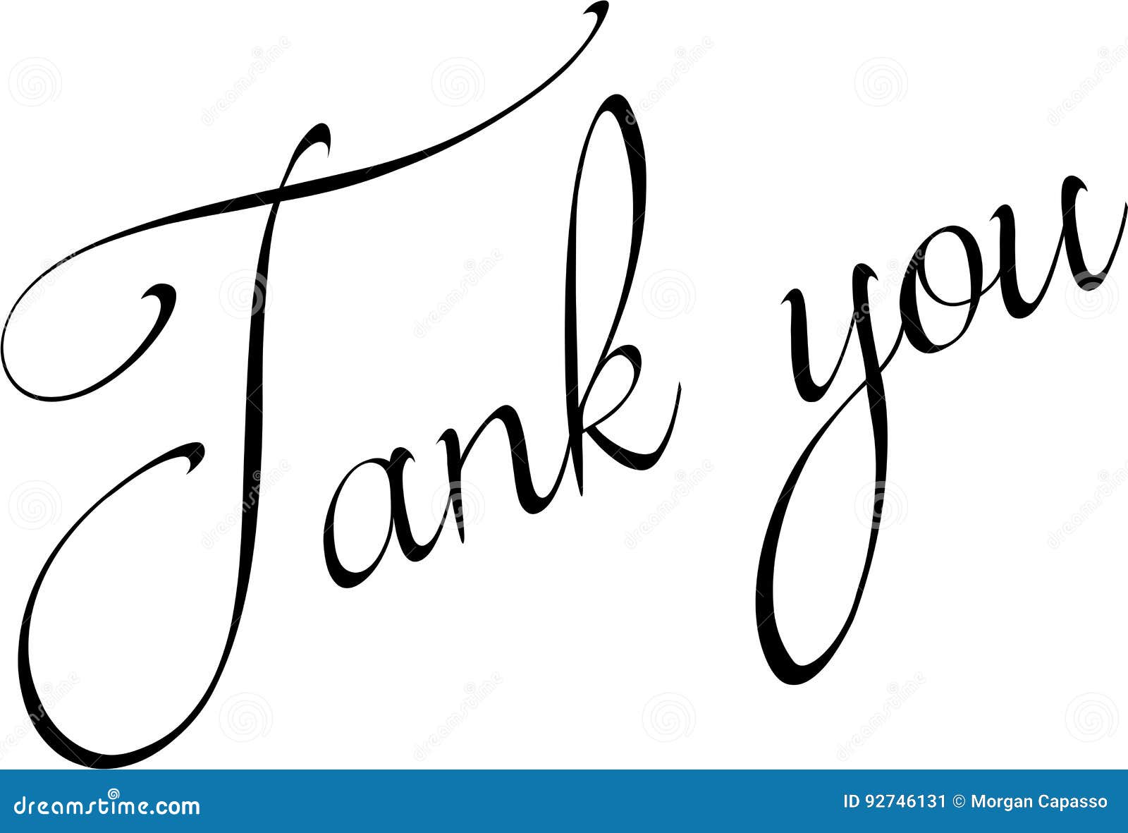 Tank you text sign stock vector. Illustration of board - 92746131