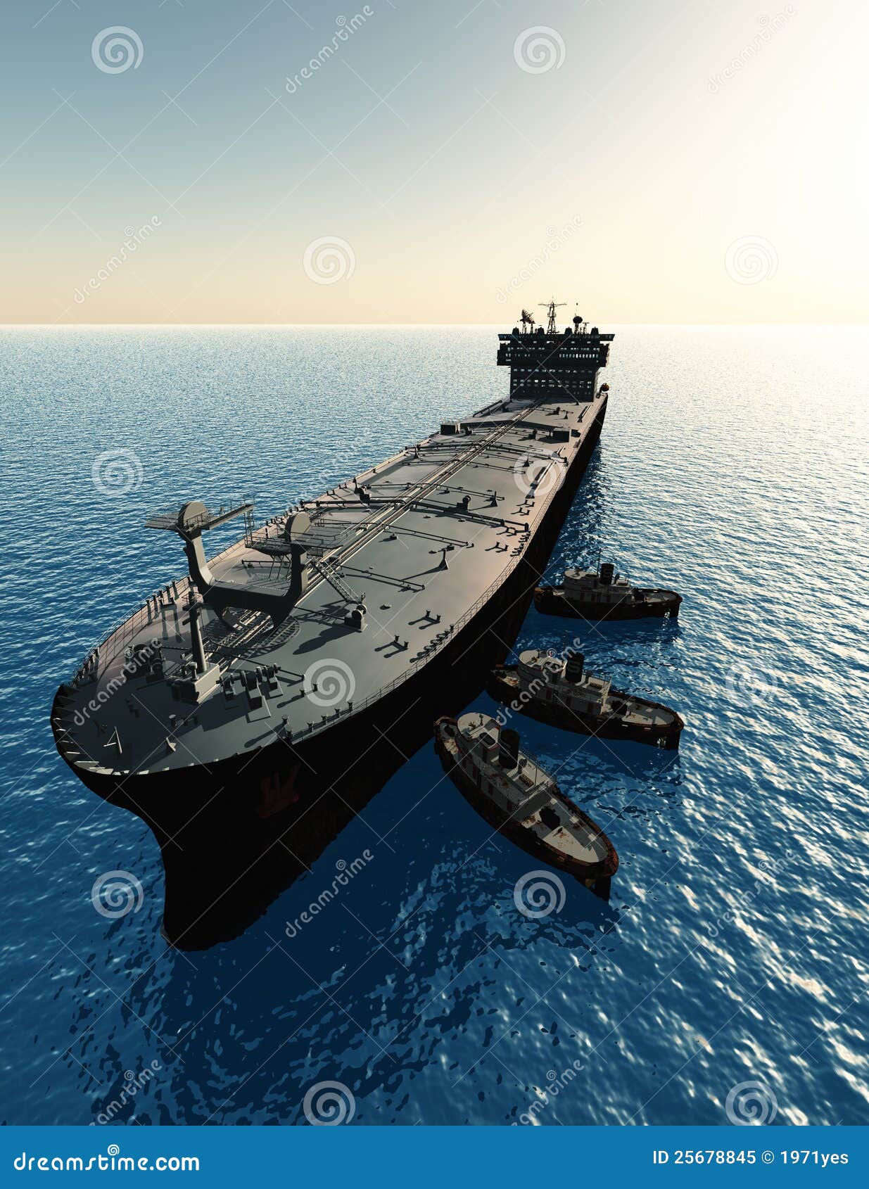 The tanker stock illustration. Illustration of pushing - 25678845