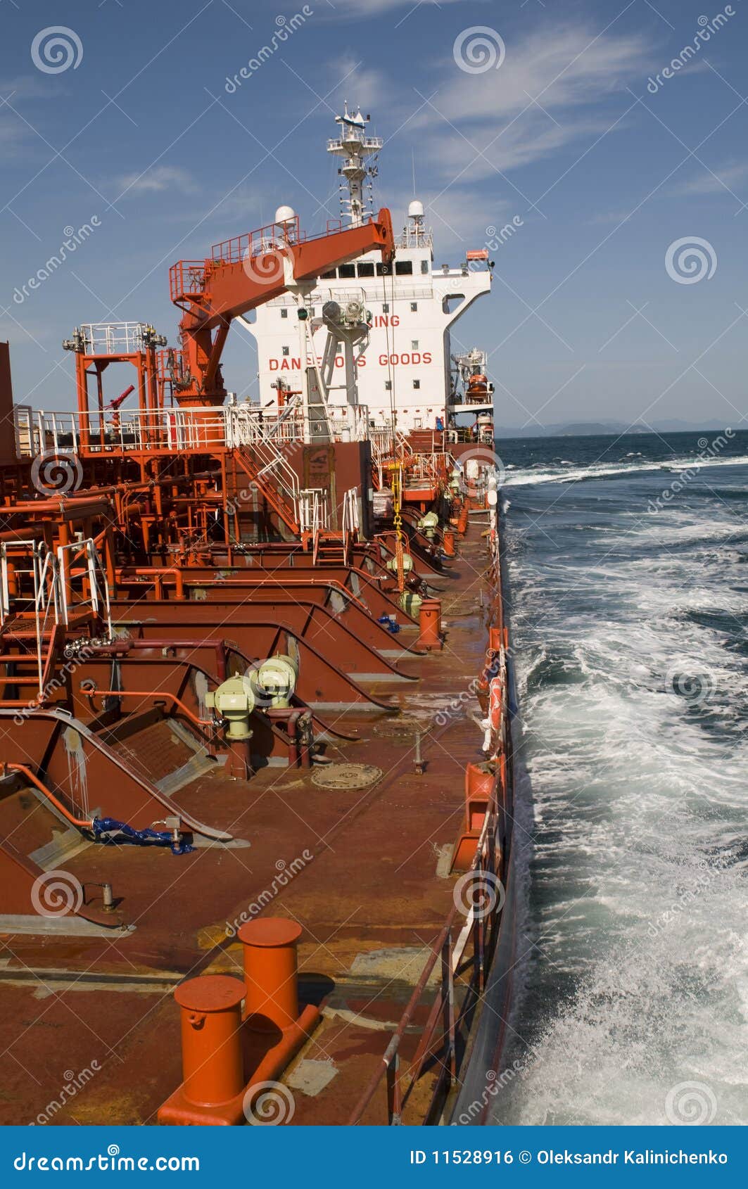 Tanker Crude Oil Carrier Ship Stock Photo - Image of clean, flag: 11528916