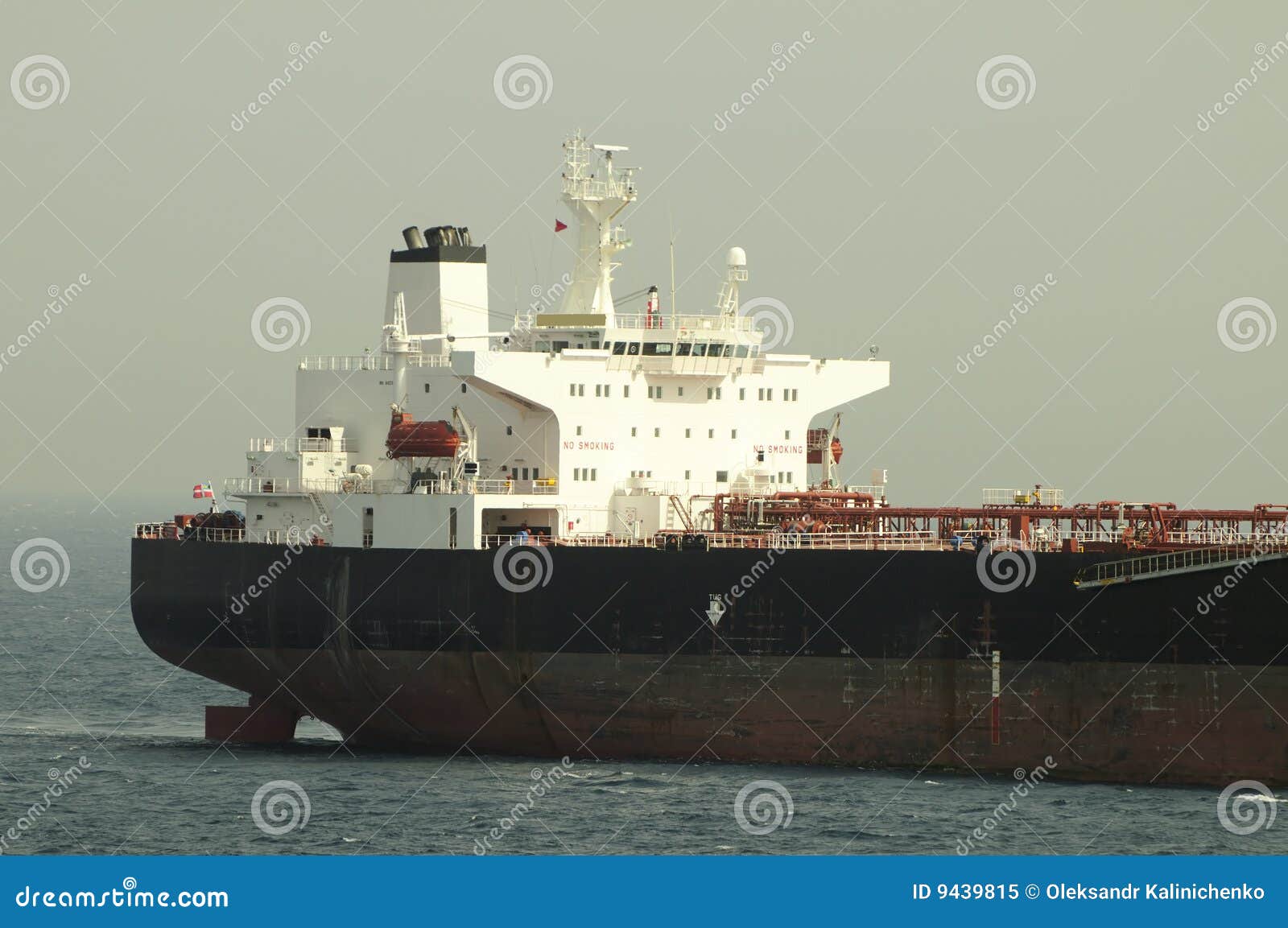 Tanker Crude Oil Carrier Ship Stock Image - Image of boiler, flag: 9439815