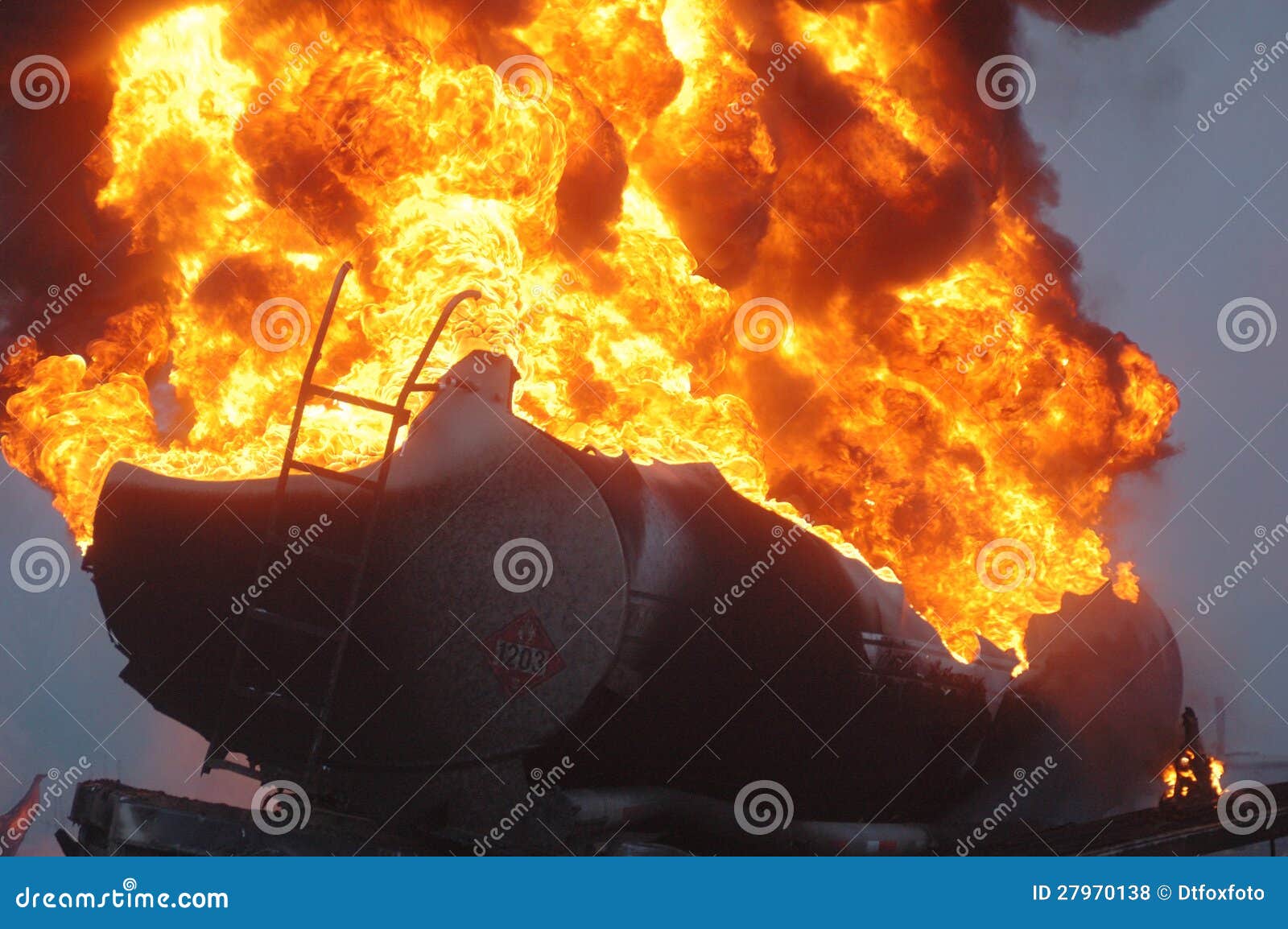 Tanker Fire stock photo. Image of transportation, freeway - 27970138