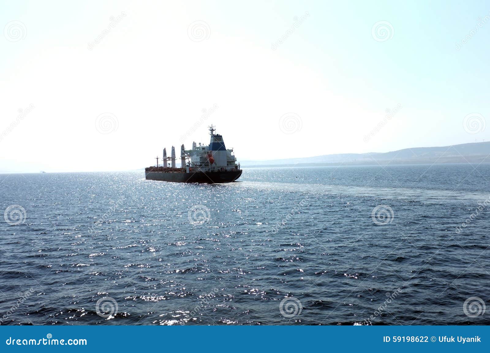Tanker floating on sea stock photo. Image of scenery - 59198622