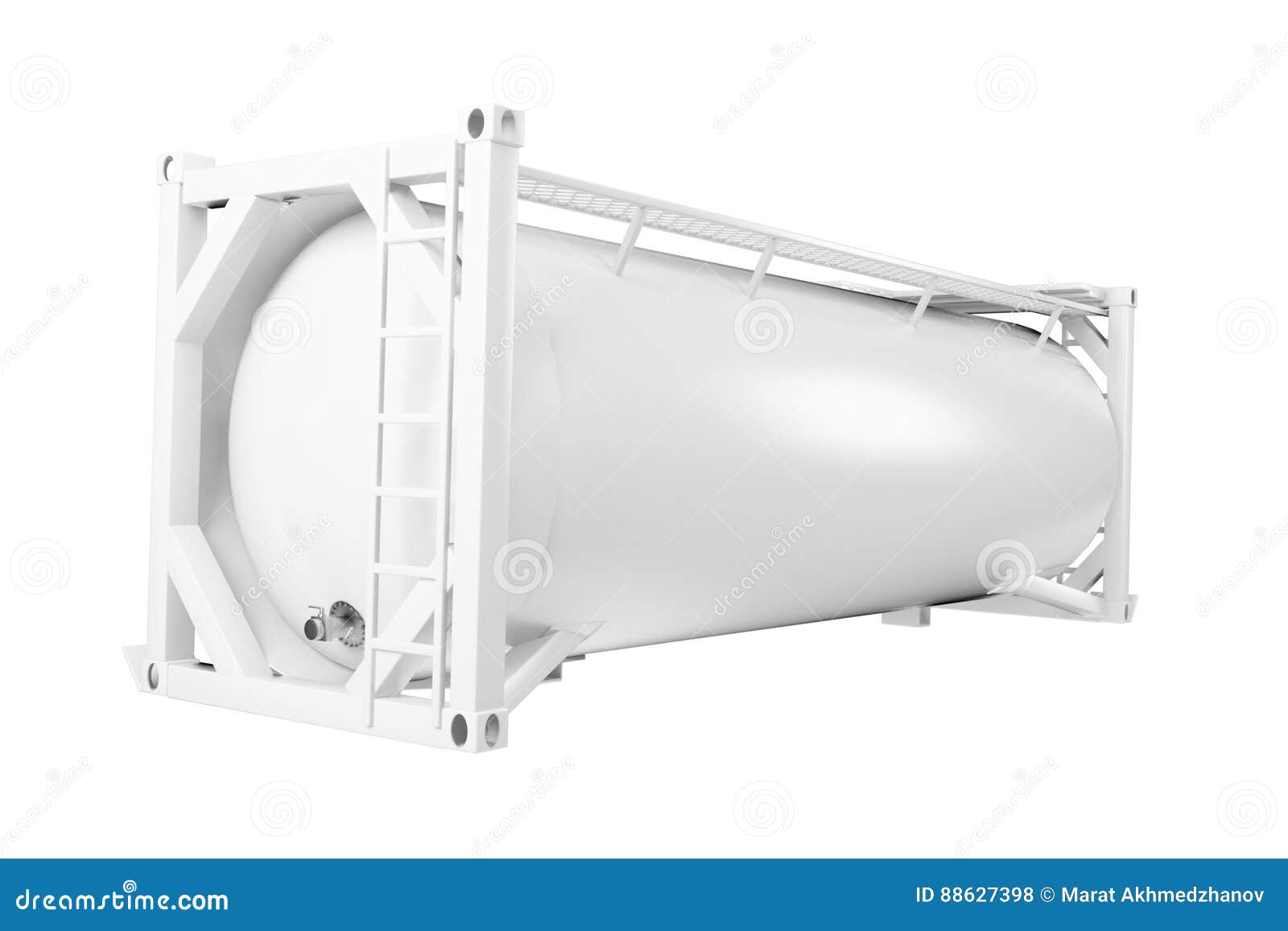 Tanker with Ladders and Tap 3d Illustration Stock Illustration ...