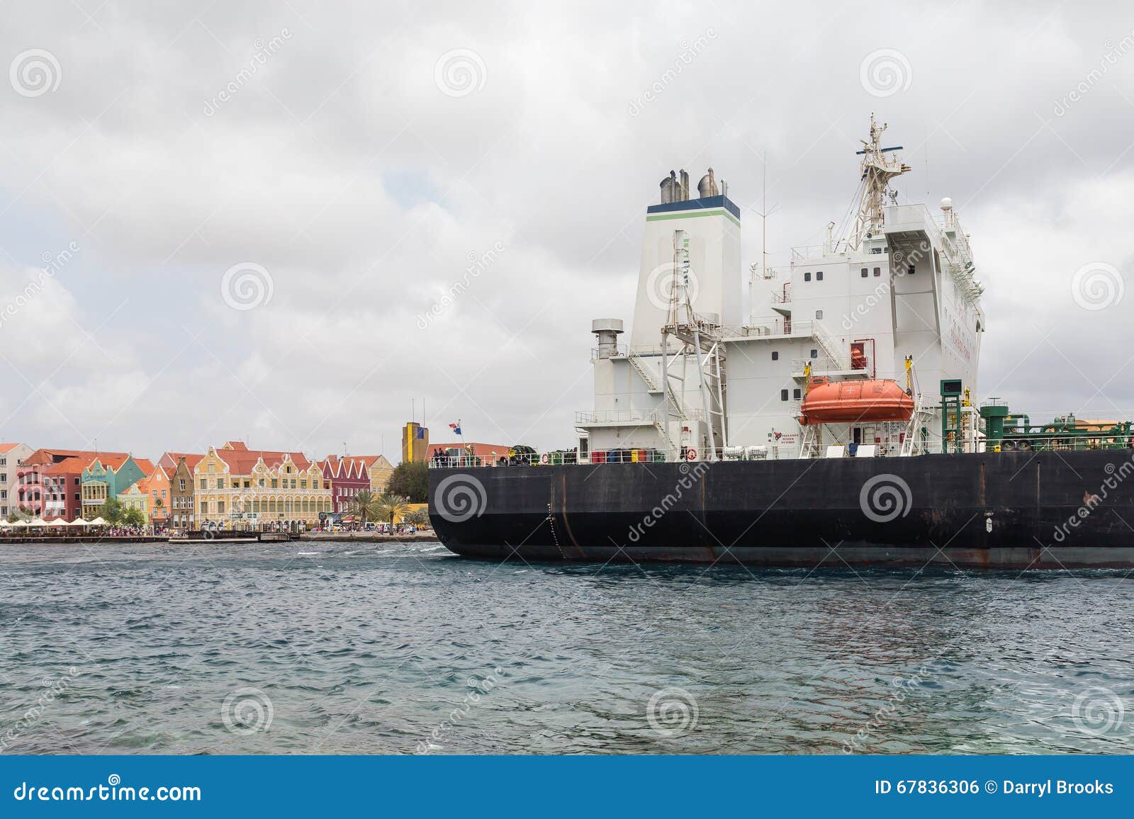 Tanker Leaving Curacao stock photo. Image of curacao - 67836306