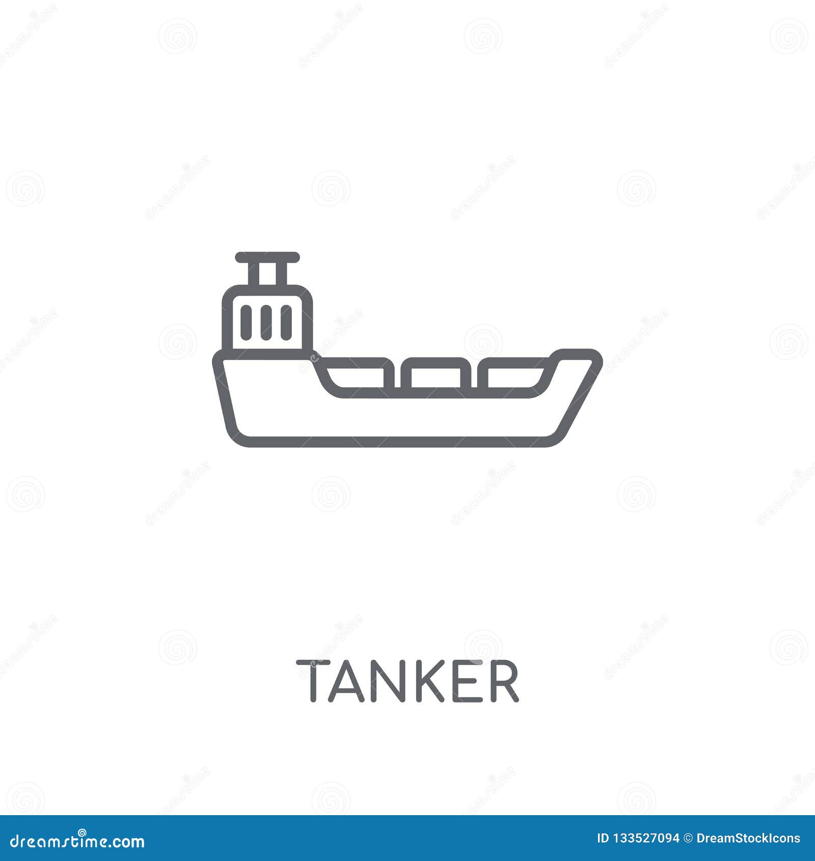 Tanker Linear Icon. Modern Outline Tanker Logo Concept on White Stock ...