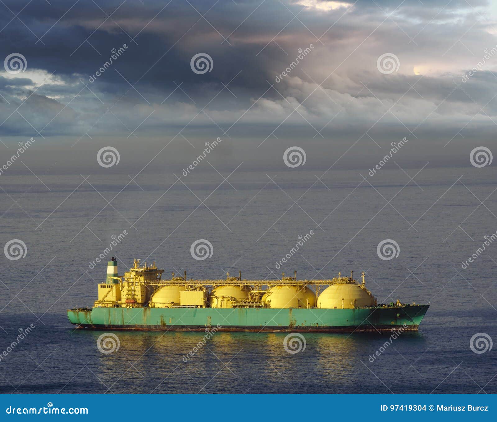 Tanker lng on the ocean stock photo. Image of petroleum - 97419304