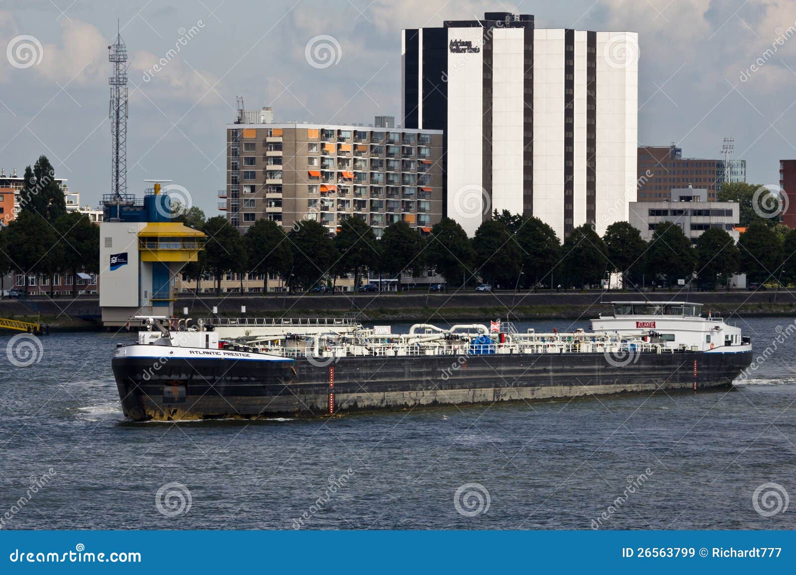 Tanker on the Maas editorial stock image. Image of maas - 26563799