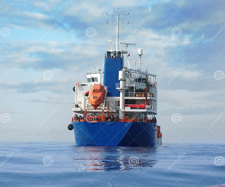 Tanker in the ocean stock photo. Image of tanker, freight - 40714110