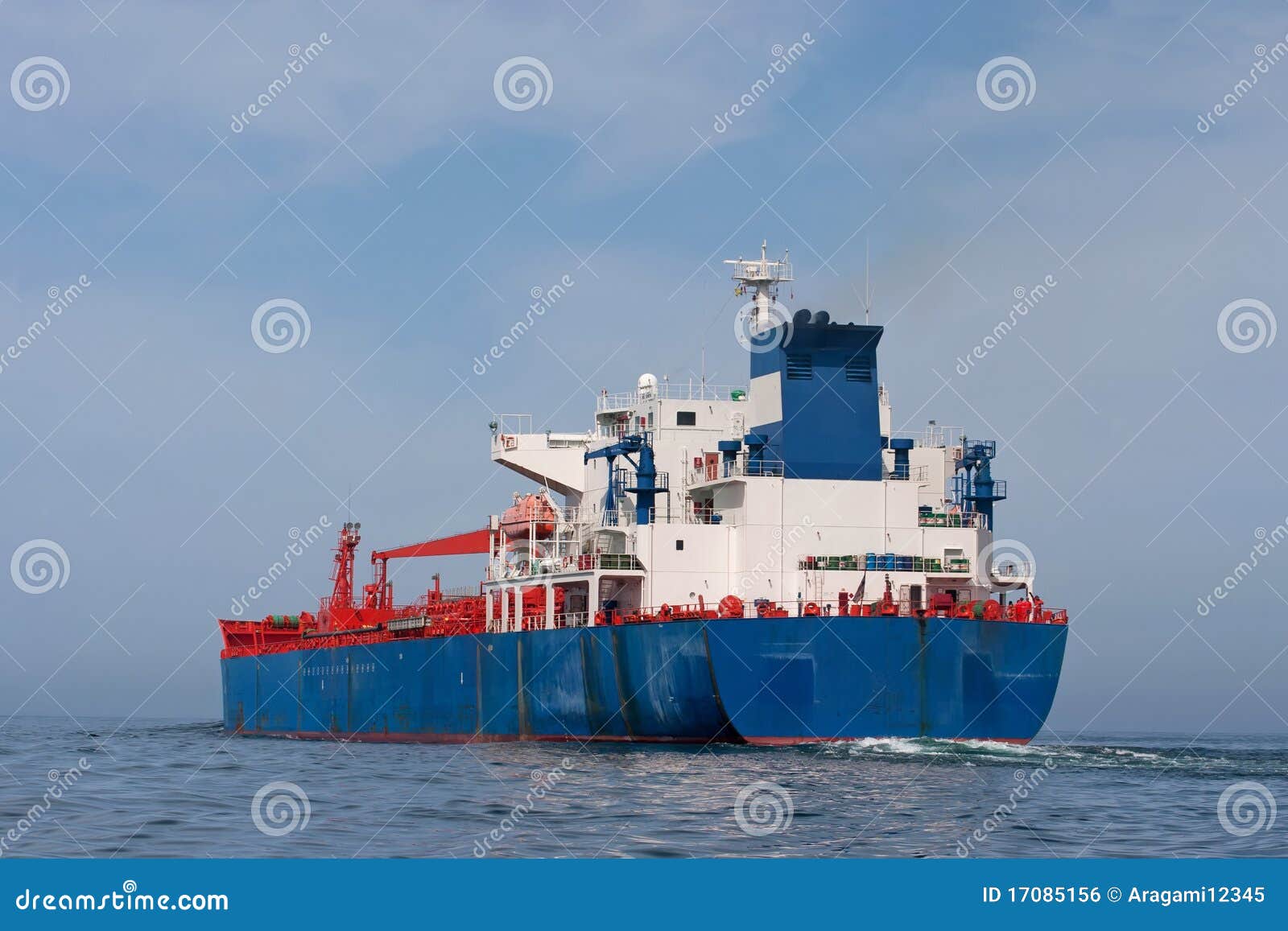 Tanker sailing in the sea stock photo. Image of power - 17085156