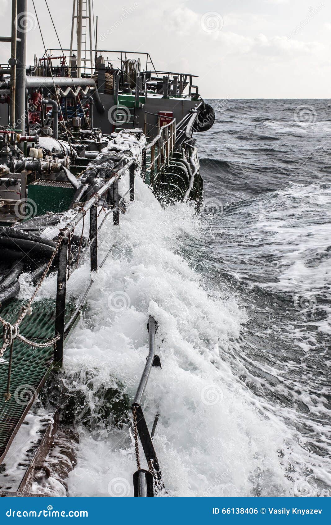 Tanker Sails on the Stormy Sea Stock Photo - Image of wave, ship: 66138406