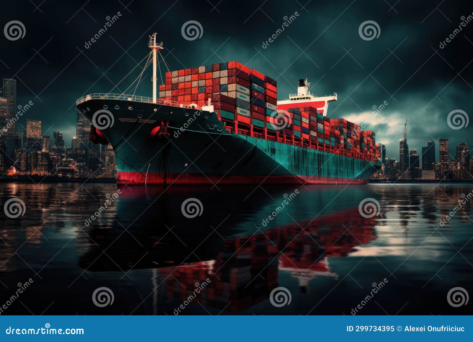 Tanker. a Ship Carrying Containers. a Cargo Ship Stock Image - Image of ...