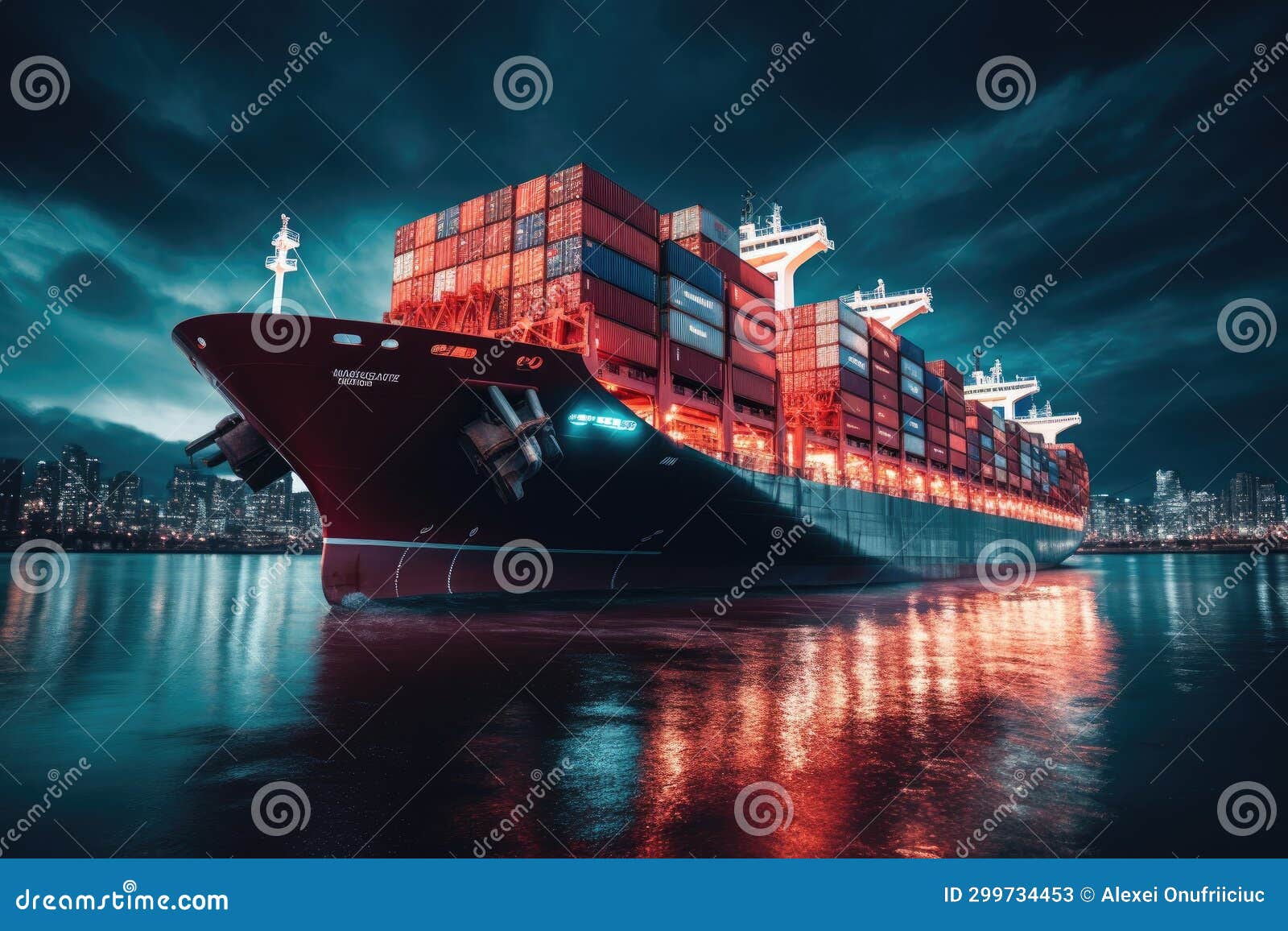 Tanker. a Ship Carrying Containers. a Cargo Ship Stock Image - Image of ...
