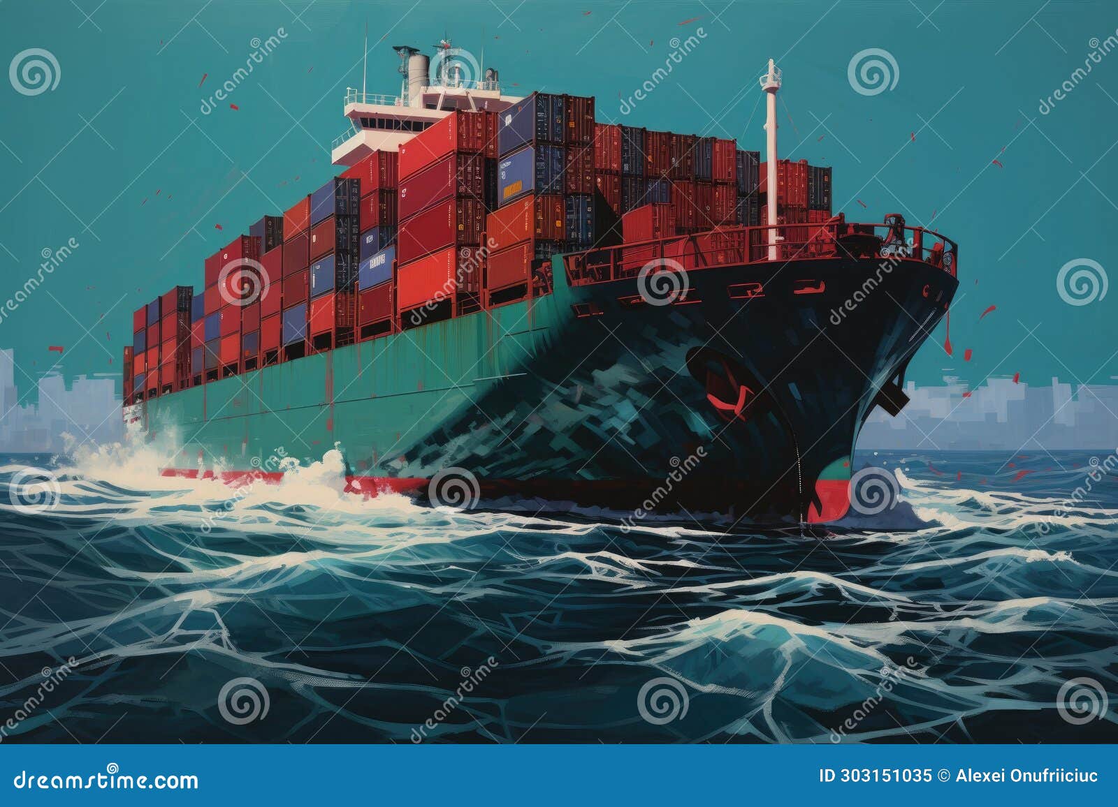 Tanker. a Ship Carrying Containers. a Cargo Ship Stock Image - Image of ...