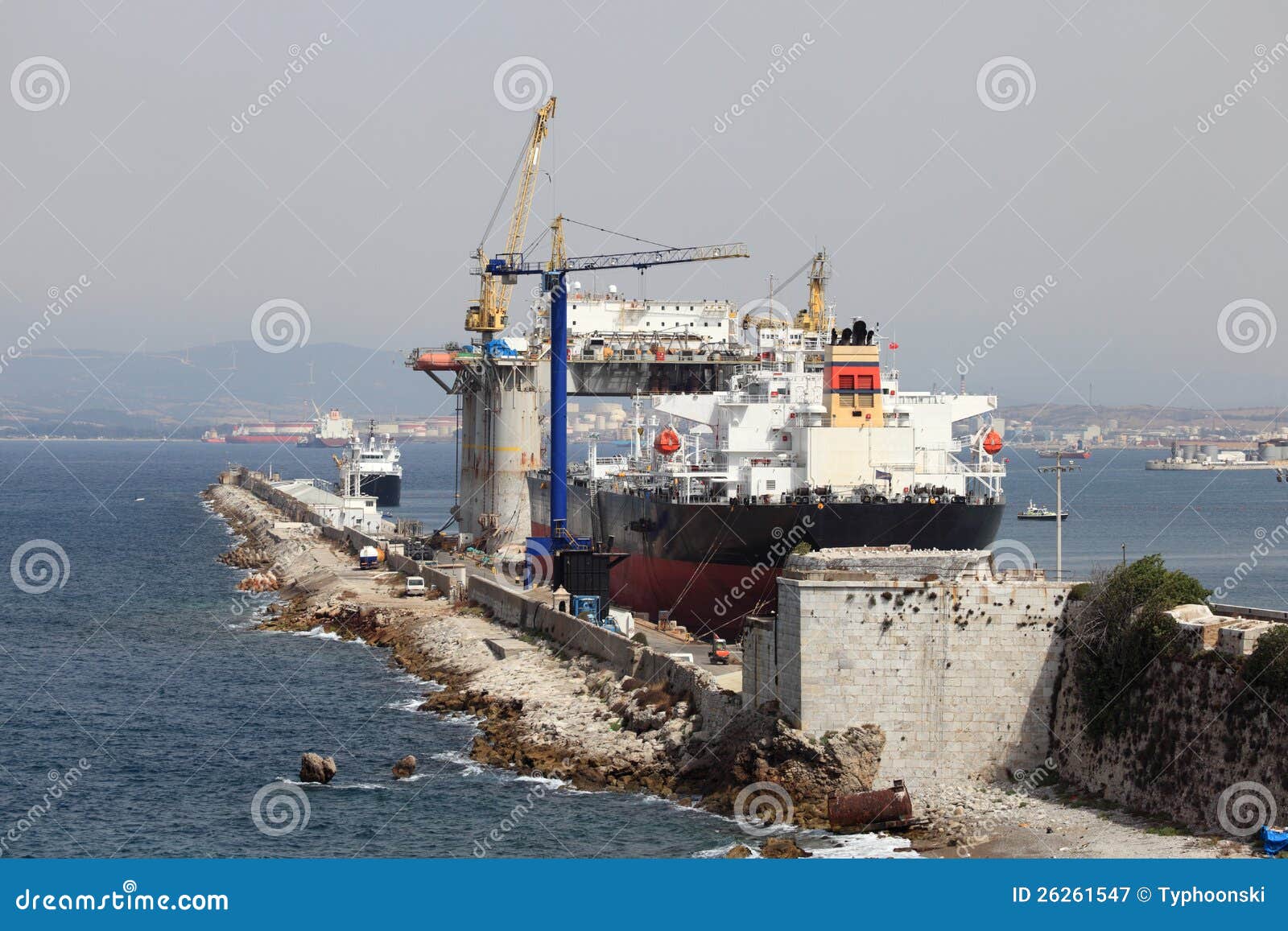 Tanker ship in the dock stock image. Image of europe - 26261547