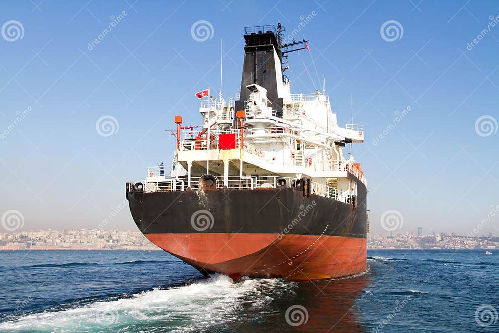 Tanker ship on route stock image. Image of expedition - 18887349