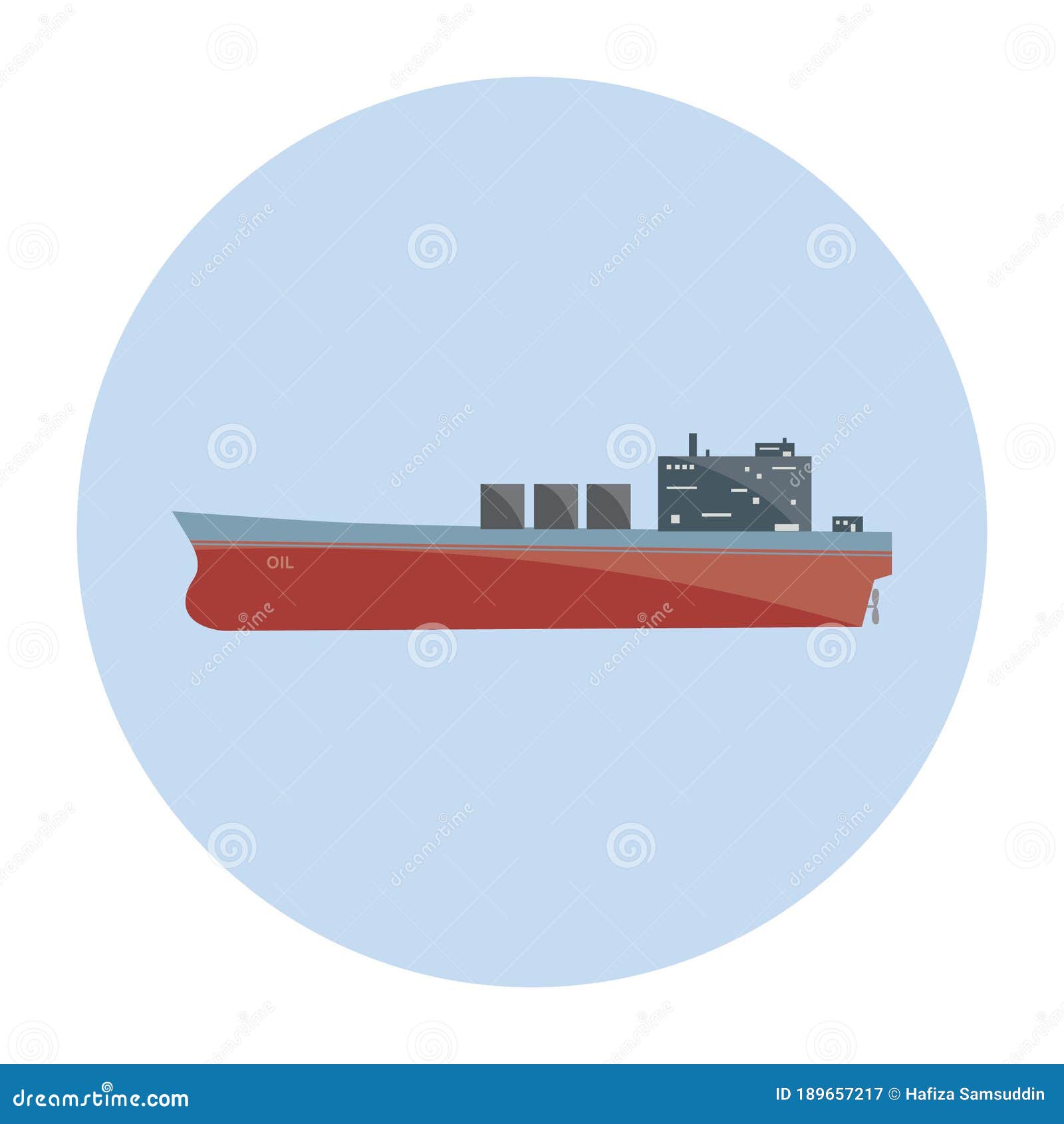 Tanker Ship. Vector Illustration Decorative Design Stock Vector ...