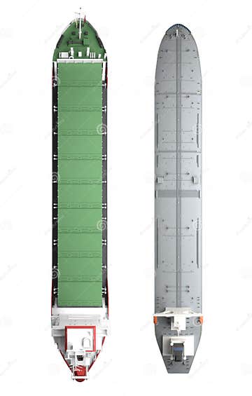Tanker Ships Top View 3d Rendering Stock Illustration - Illustration of ...